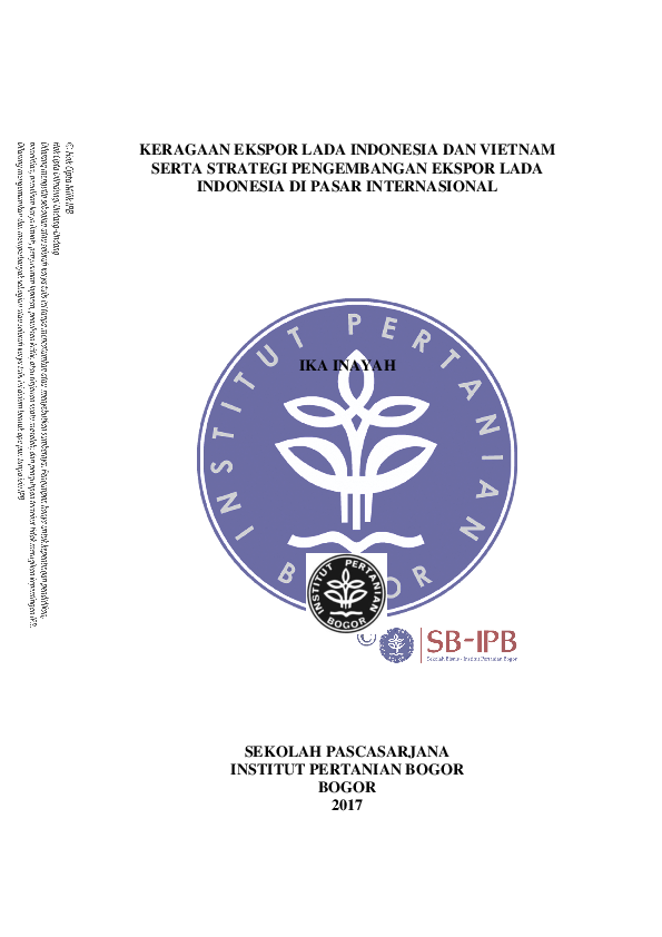 (PDF) Keragaan ekspor lada indonesia dan vietnam serta strategi ...