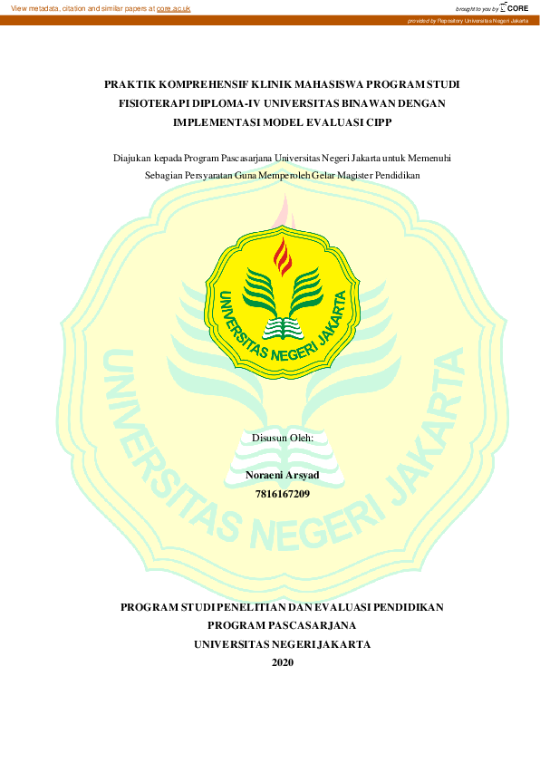 (PDF) Praktik Komprehensif Klinik Mahasiswa Program Studi Fisioterapi ...