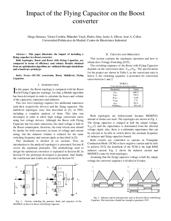 (PDF) Impact of the flying capacitor on the boost converter