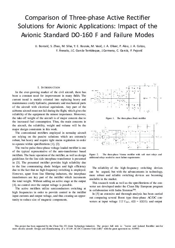 (PDF) Comparison of three-phase active rectifier solutions for avionic applications: Impact of ...