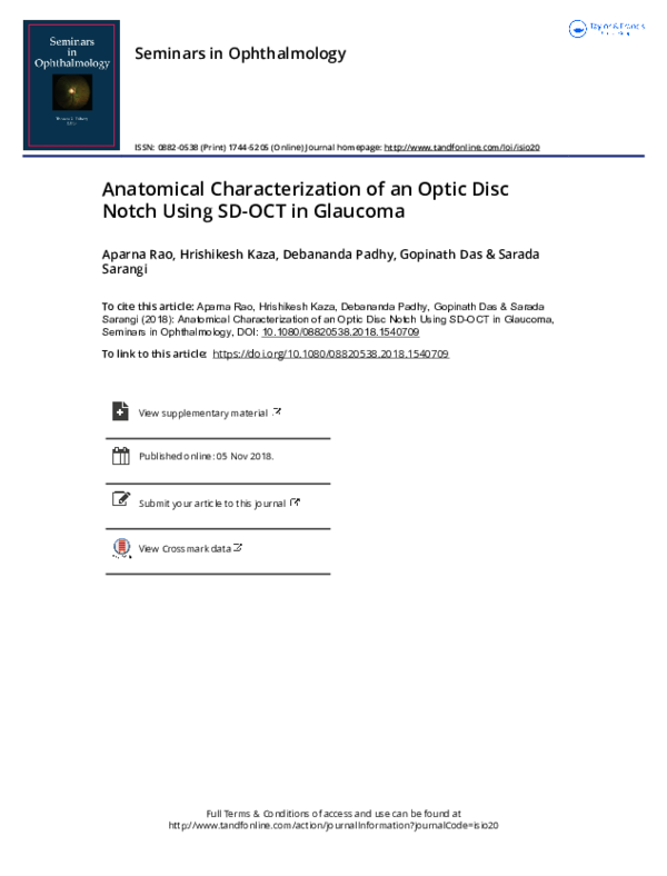 (PDF) Anatomical Characterization of an Optic Disc Notch Using SD-OCT ...