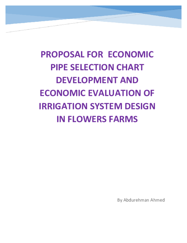 (PDF) PROPOSAL FOR ECONOMIC PIPE SELECTION CHART DEVELOPMENT AND ...