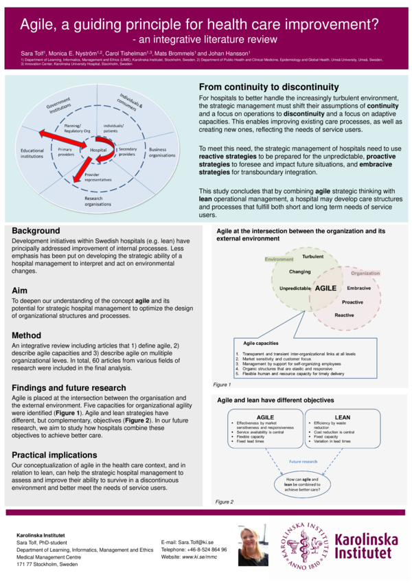 (PDF) Agile, a guiding principle for health care improvement?