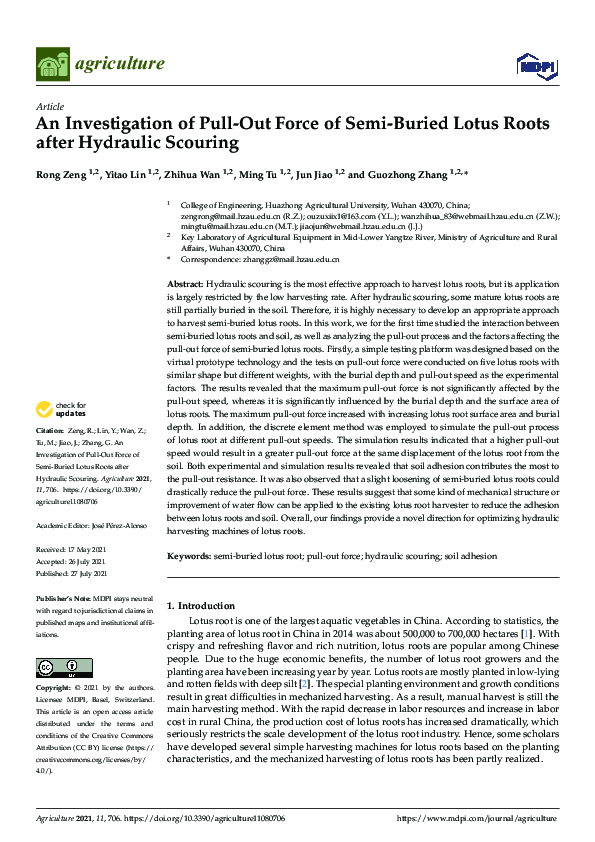 (PDF) An Investigation of Pull-Out Force of Semi-Buried Lotus Roots ...