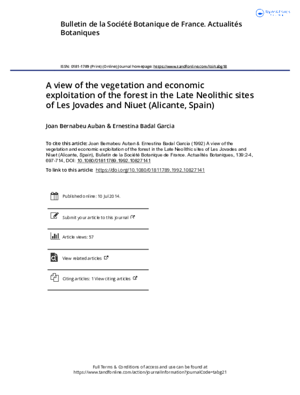 (PDF) A view of the vegetation and economic exploitation of the forest ...