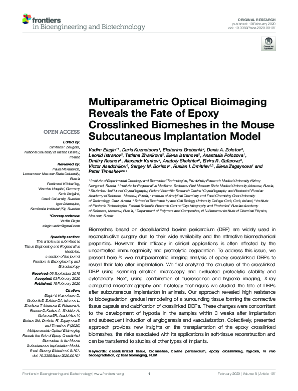 (PDF) Multiparametric Optical Bioimaging Reveals the Fate of Epoxy ...