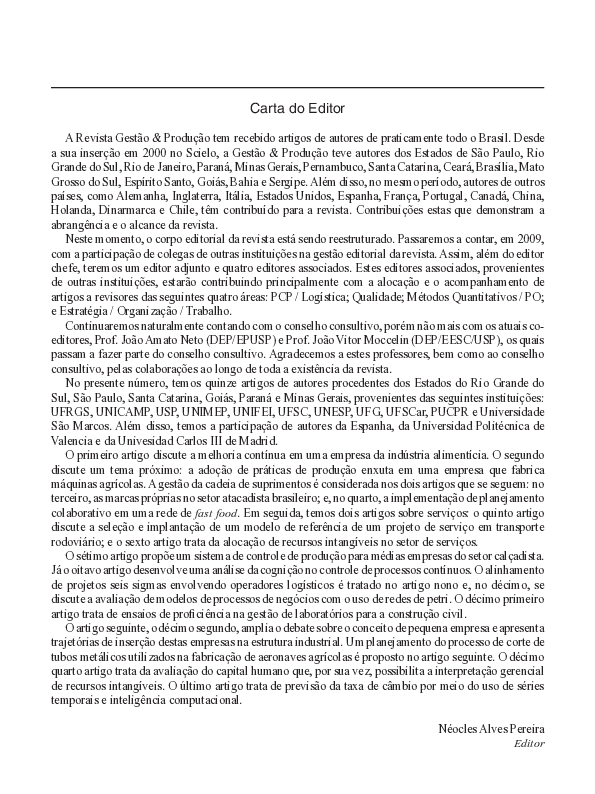 (PDF) Carta do Editor