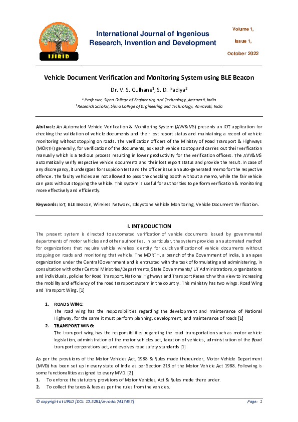 (PDF) International Journal of Ingenious Research, Invention and ...
