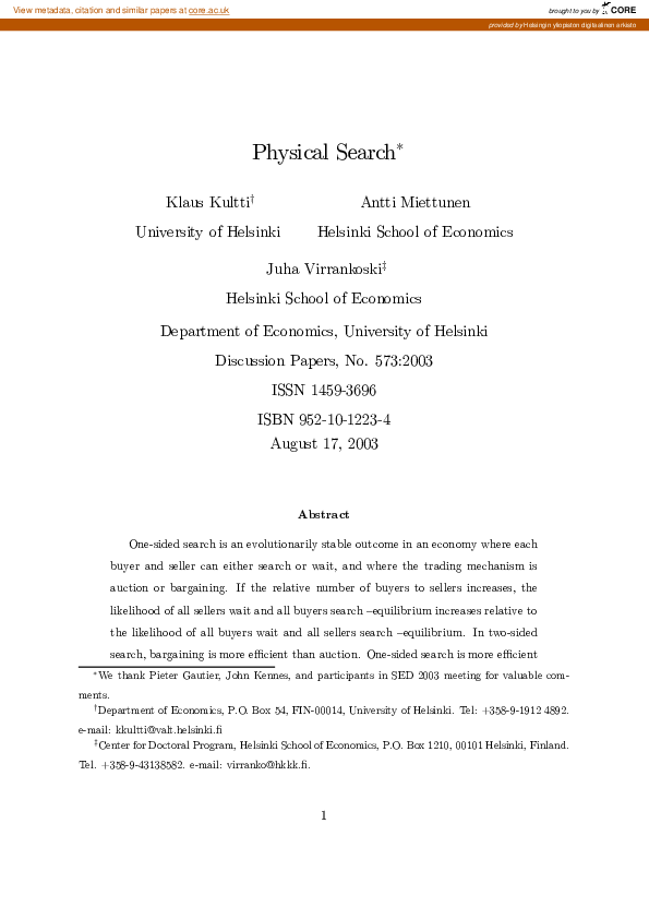 (PDF) Physical Search