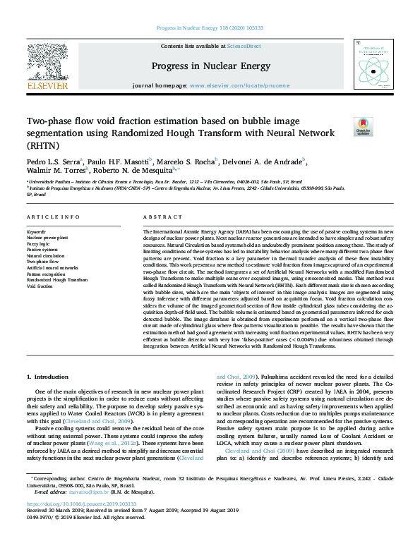 Pdf Two Phase Flow Void Fraction Estimation Based On Bubble Image Segmentation Using