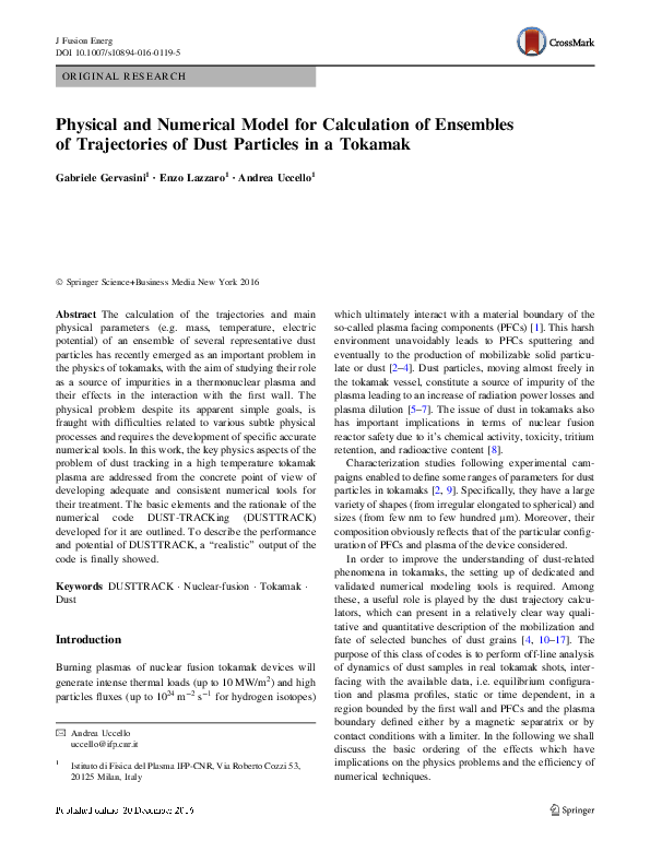 (PDF) Physical and Numerical Model for Calculation of Ensembles of ...