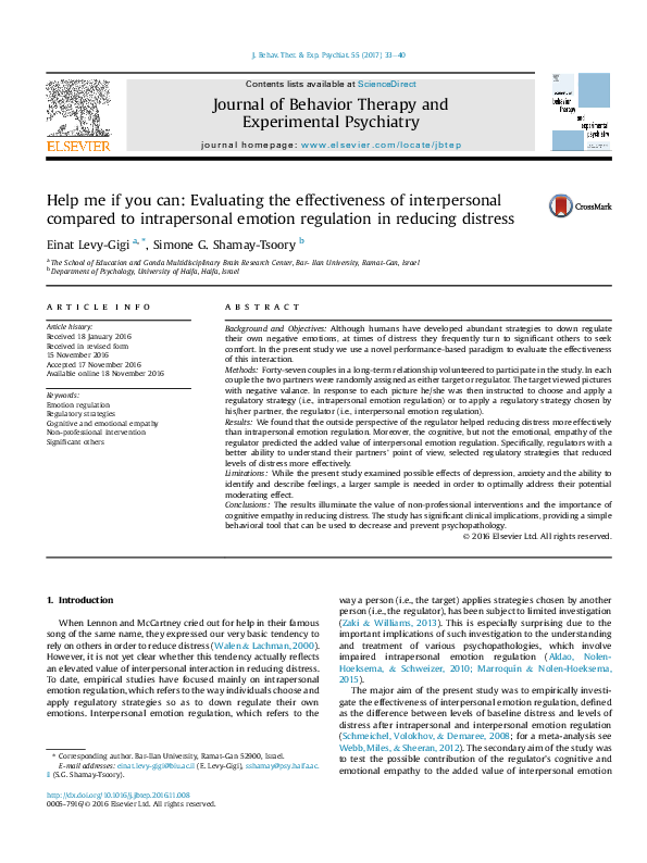 (PDF) Help me if you can: Evaluating the effectiveness of interpersonal ...