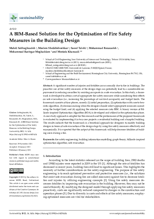 (PDF) A BIM-Based Solution for the Optimisation of Fire Safety Measures ...