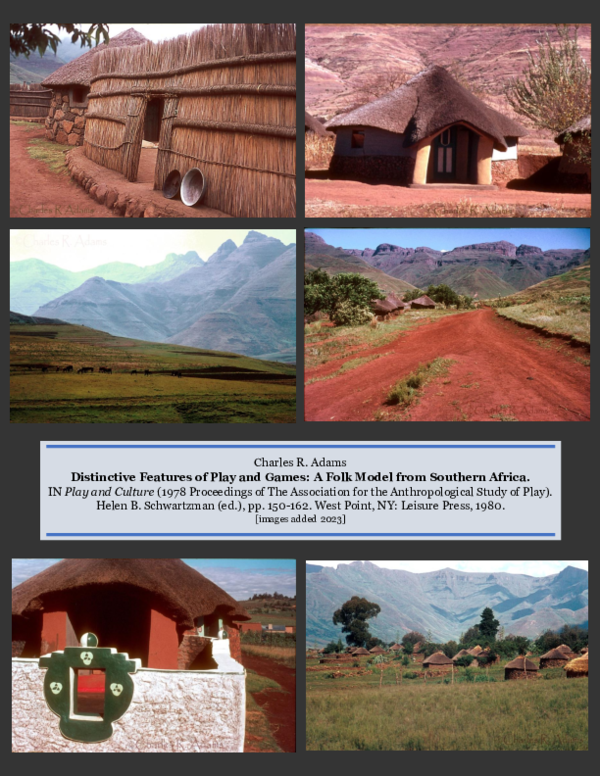 (PDF) Distinctive Features of Play and Games: A Folk Model from ...