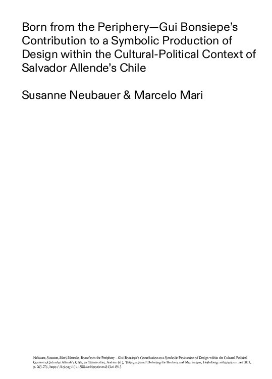 (PDF) Born from the Periphery—Gui Bonsiepe’s Contribution to a Symbolic ...