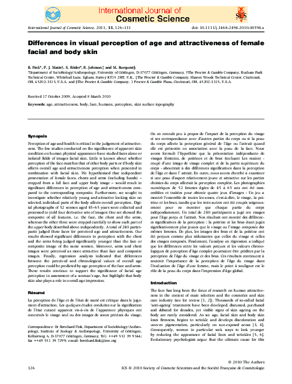 (PDF) Differences in visual perception of age and attractiveness of ...