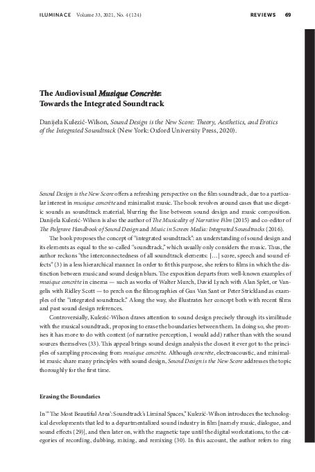 (PDF) The Audiovisual Musique Concrète: Towards the Integrated ...