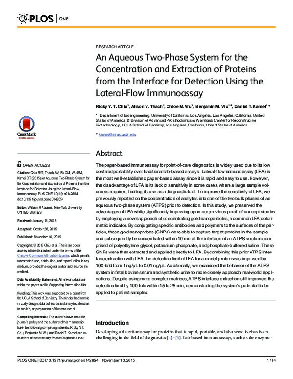 (PDF) An Aqueous Two-Phase System for the Concentration and Extraction ...