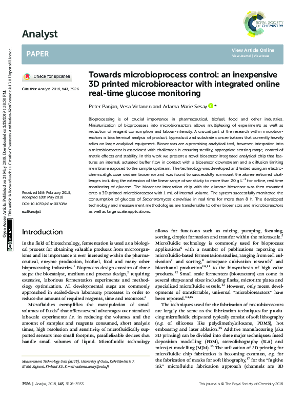 (PDF) Towards microbioprocess control: an inexpensive 3D printed ...