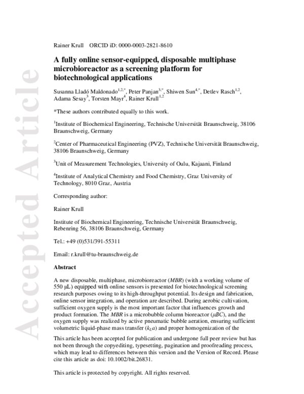 (PDF) A fully online sensor-equipped, disposable multiphase ...