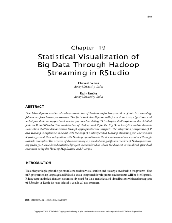 (PDF) Statistical Visualization of Big Data Through Hadoop Streaming in ...
