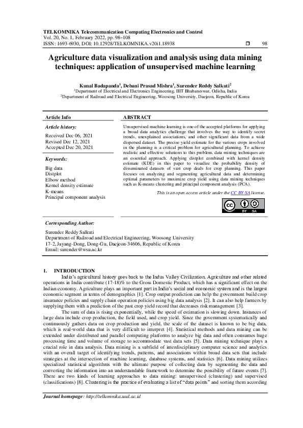 Pdf Agriculture Data Visualization And Analysis Using Data Mining