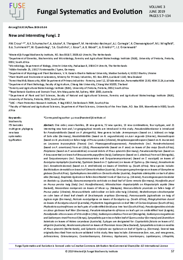 (PDF) New and Interesting Fungi. 2