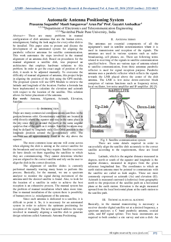 (PDF) Automatic Antenna Positioning System