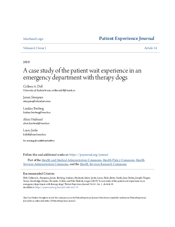 (PDF) A case study of the patient wait experience in an emergency ...