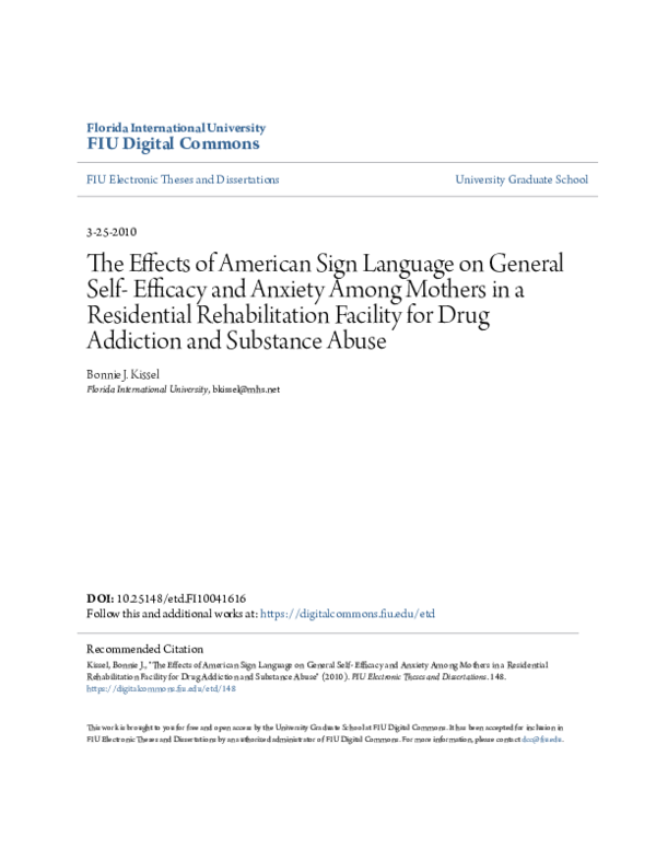 (PDF) The Effects of American Sign Language on General Self-Efficacy ...