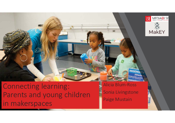(PDF) Connecting learning : parents and young children in makerspaces: final report submitted to ...