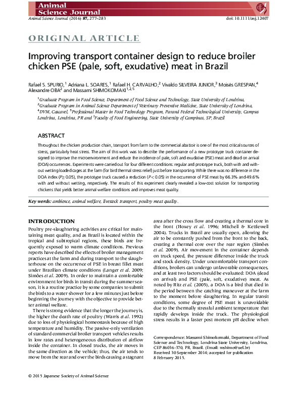 (PDF) Improving transport container design to reduce broiler chicken ...