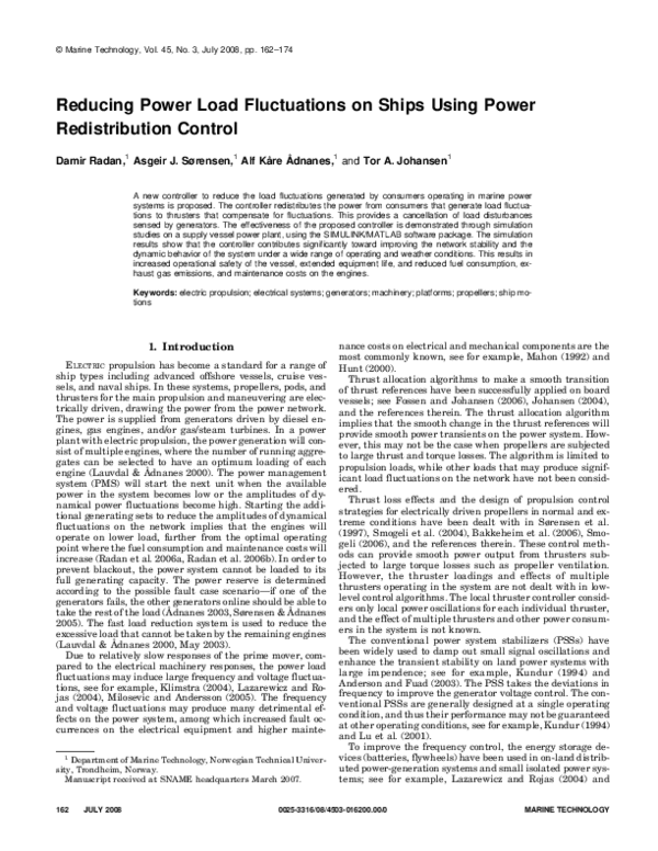 (PDF) Reducing Power Load Fluctuations on Ships Using Power ...