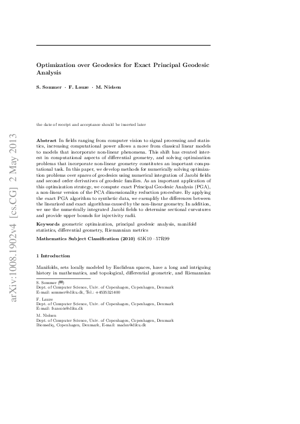 (PDF) The Differential of the Exponential Map, Jacobi Fields and Exact ...