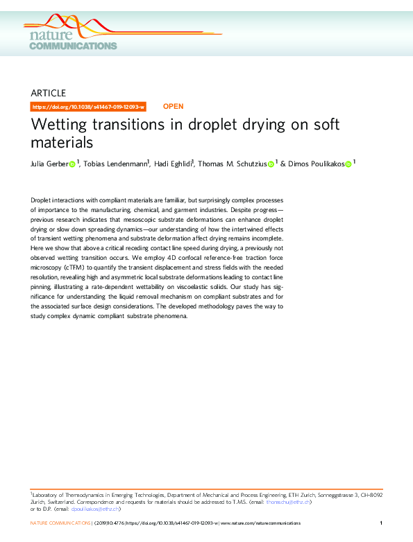 (PDF) Wetting transitions at soft, sliding interfaces