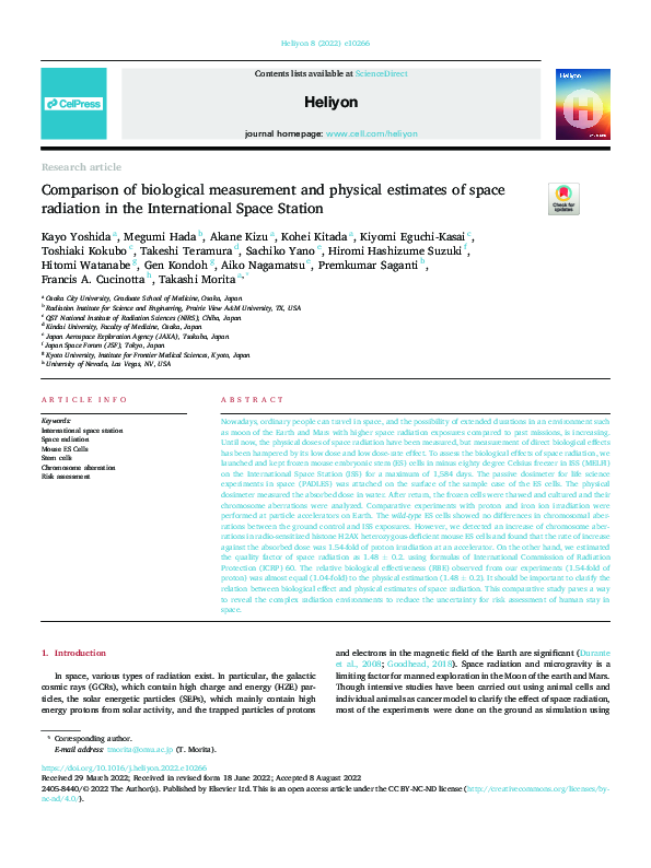 (PDF) Comparison of Biological Measurement and Physical Estimates of ...