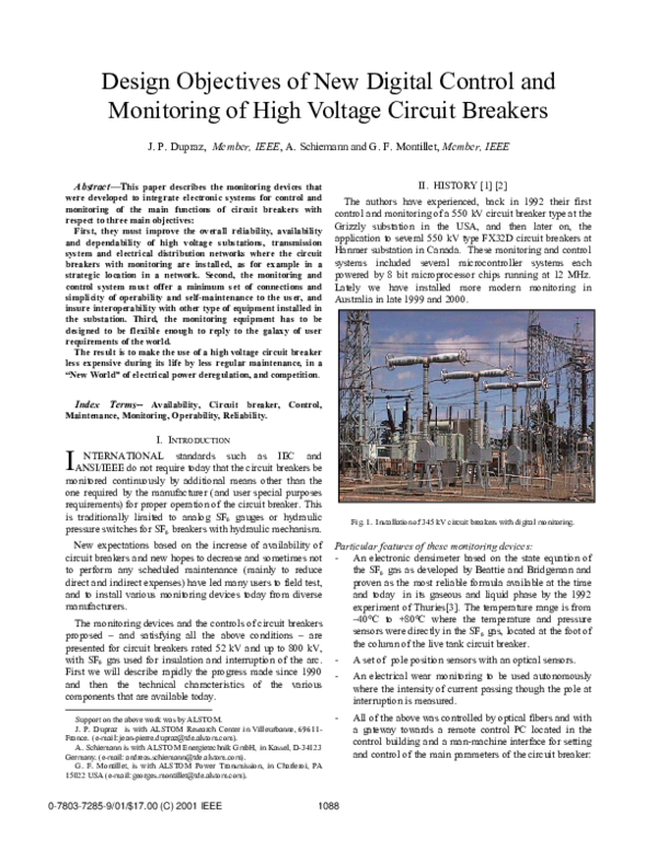 (PDF) Design objectives of new digital control and monitoring of high ...