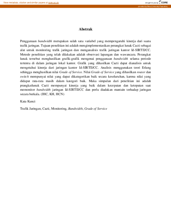 (PDF) Implementasi Perangkat Lunak Cacti Untuk Monitoring Trafik ...