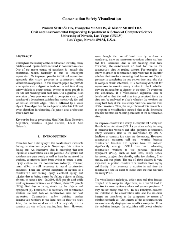 (PDF) Construction Safety Visualization