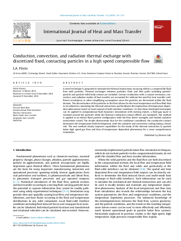 (PDF) Conduction, convection, and radiation thermal exchange with discretized fixed, contacting ...