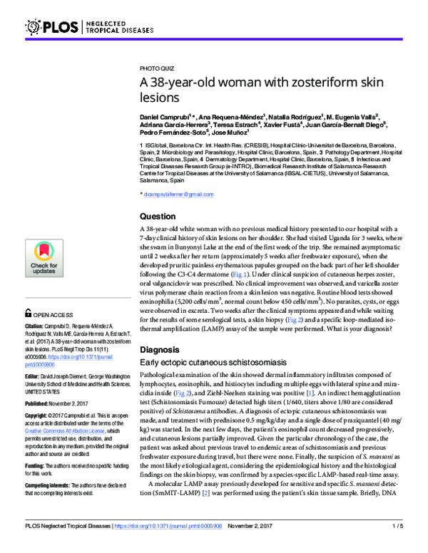 (PDF) A 38-year-old woman with zosteriform skin lesions