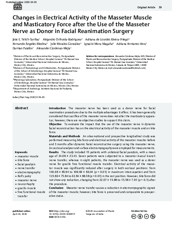 (PDF) Anatomical study of the masseteric and obturator nerves ...