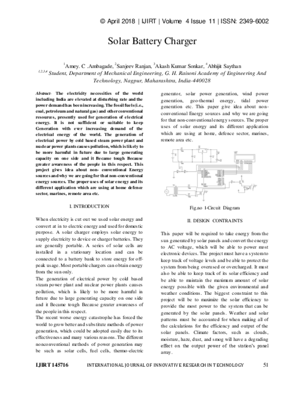 (PDF) Solar Battery Charger