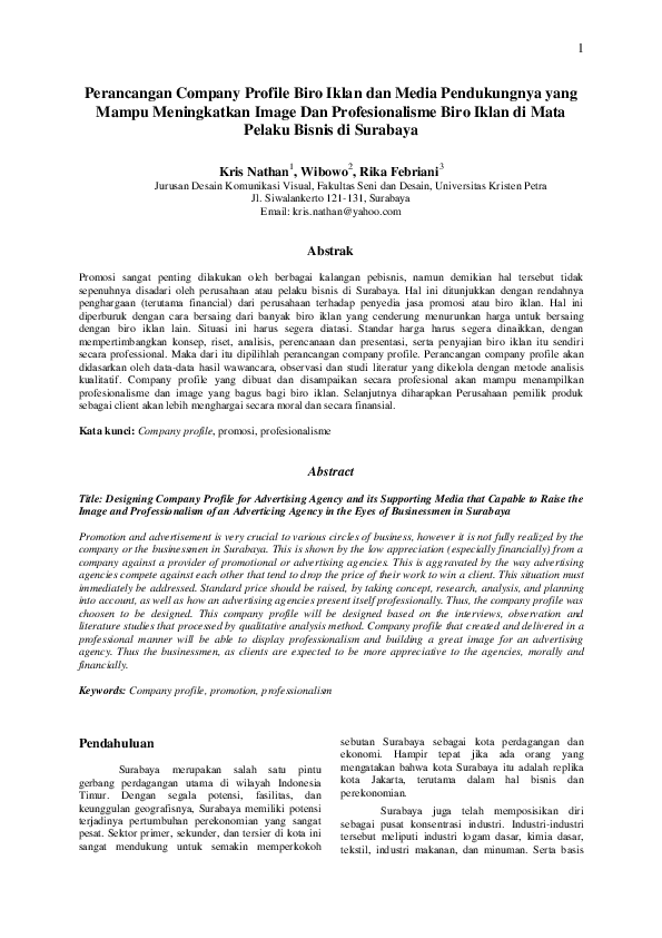 (PDF) Perancangan Company Profile Biro Iklan dan Media Pendukungnya ...