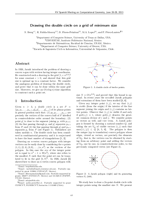 (PDF) Drawing the double circle on a grid of minimum size