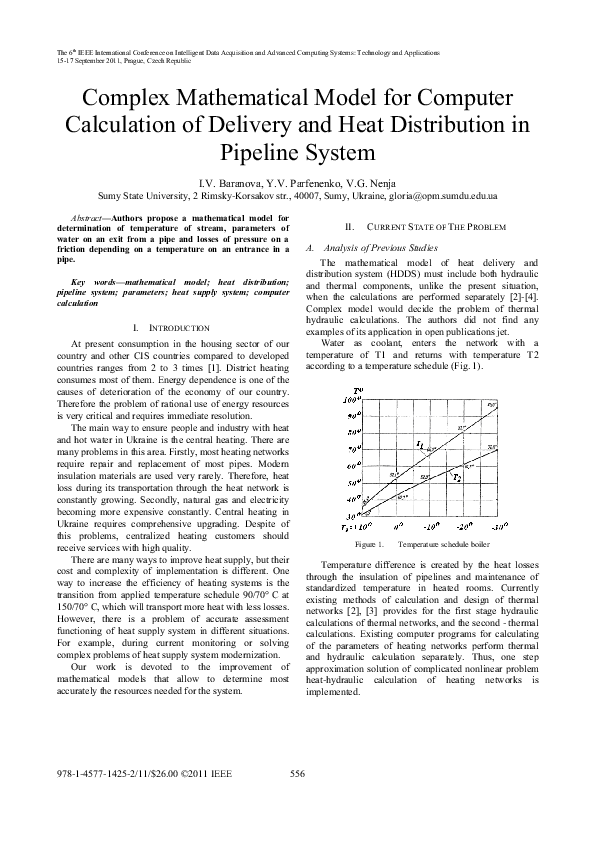 (PDF) Complex mathematical model for computer calculation of delivery ...