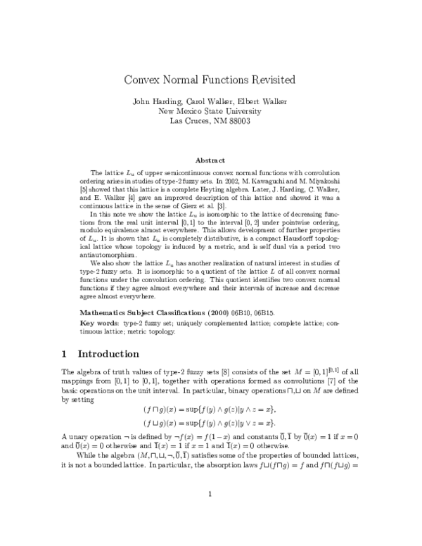(PDF) Convex normal functions revisited