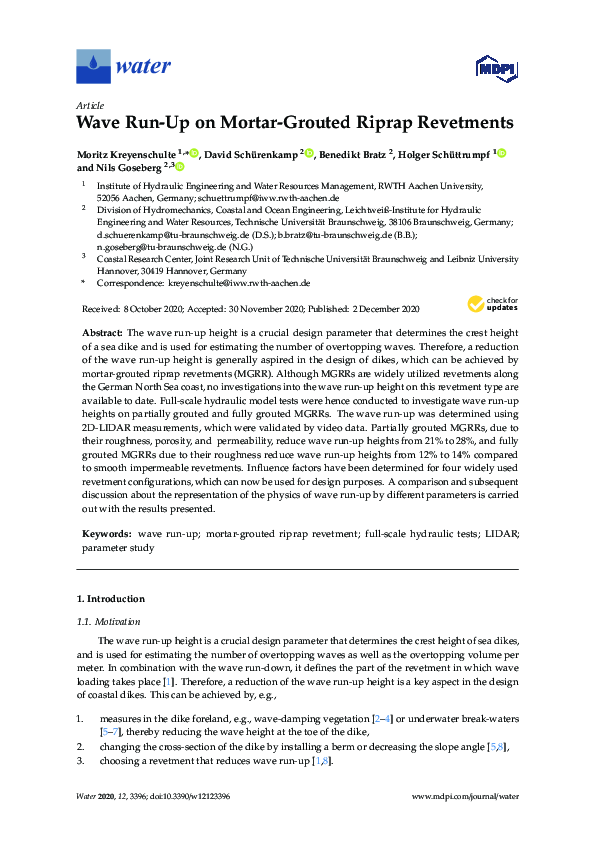 (PDF) Wave Run-Up on Mortar-Grouted Riprap Revetments