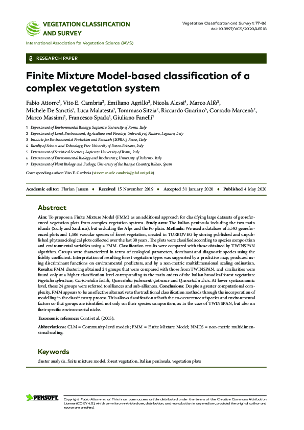 Pdf Classifying Plant Communities And Mapping Their Potential Distribution Using Very Large 2570