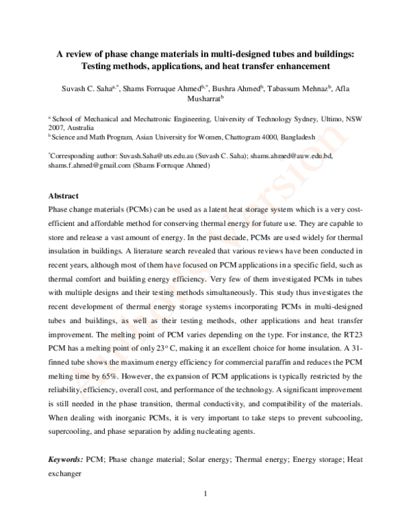 (PDF) A review of phase change materials in multi-designed tubes and ...